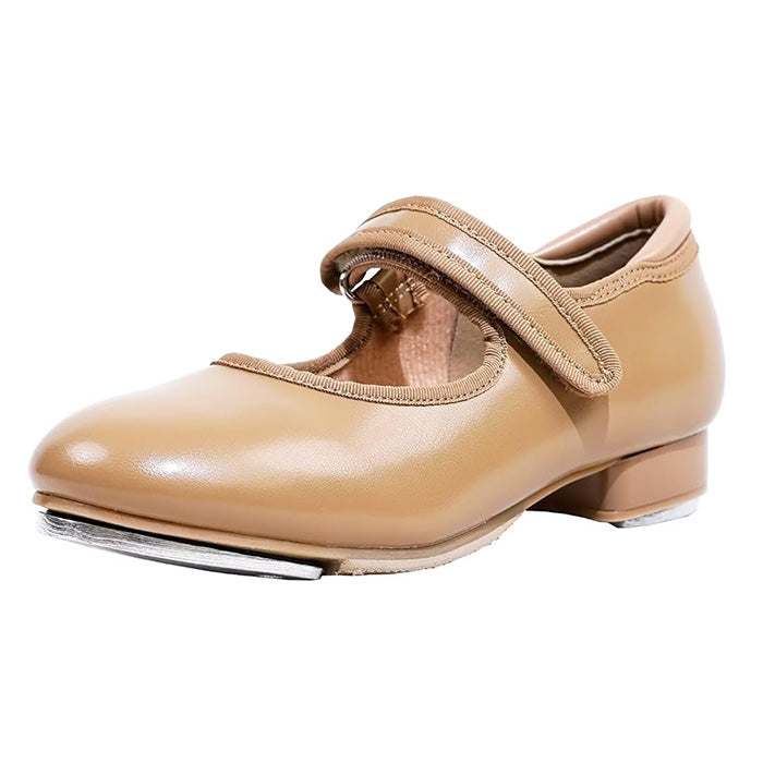 Danshuz Tap Shoe with Velcro - Tan - Sizes 9.5T to 2Y | Goldtex