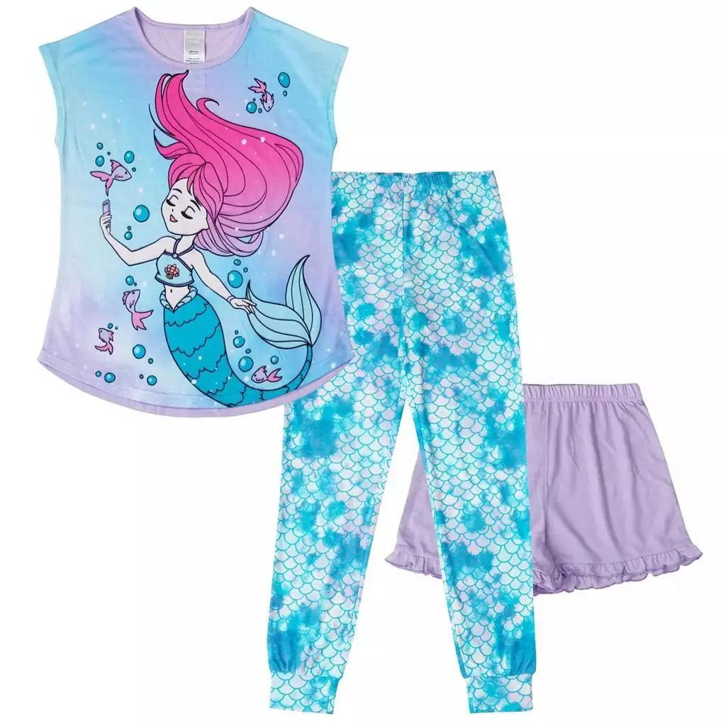 Jellifish Kids Girls Mermaid Pyjamas - 3 pieces ( 4 to 14yrs) — Goldtex