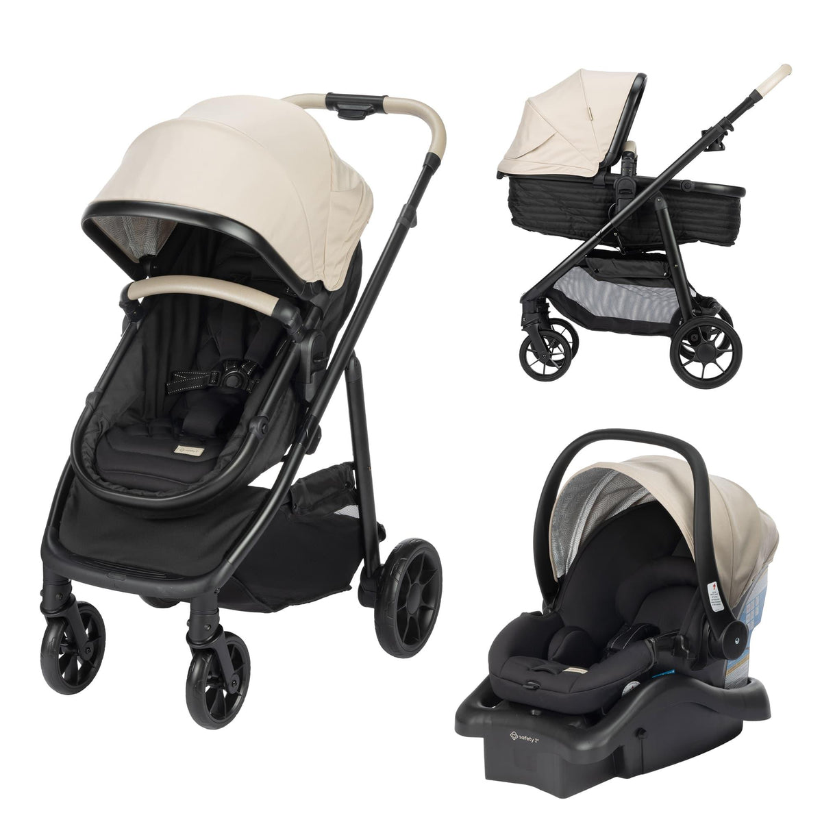 Safety 1st Raya 6-in-1 Travel System with Onboard FLX Car Seat | Goldtex